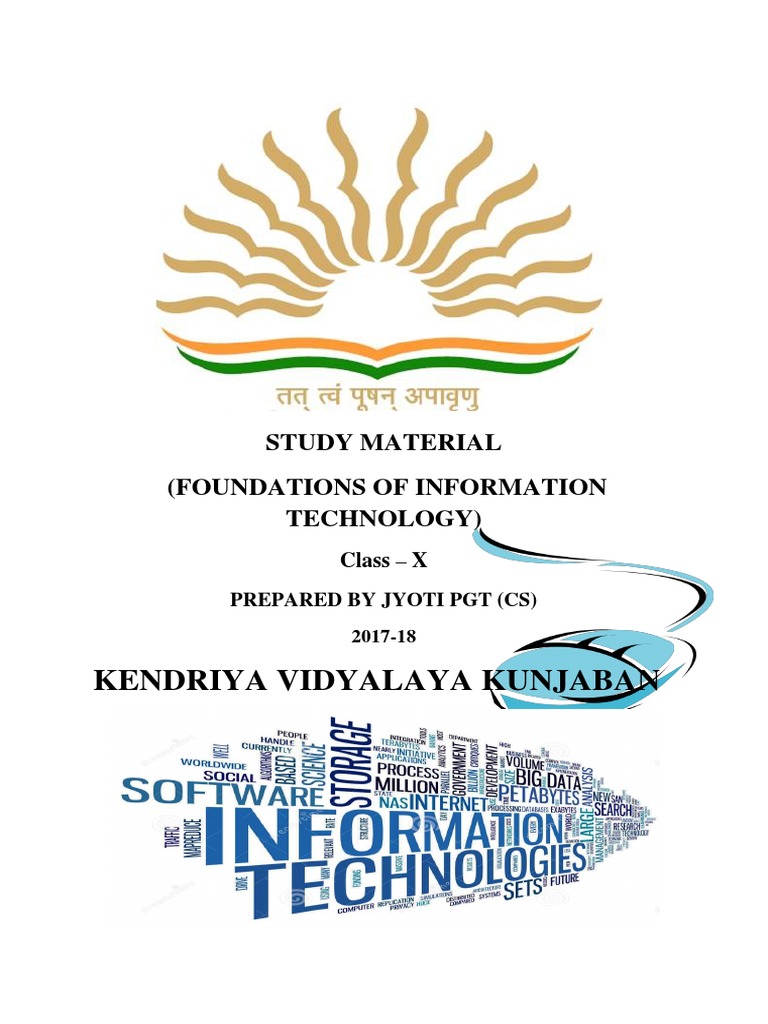 Information Technology Class X Study Material | PDF | Html Element | Html