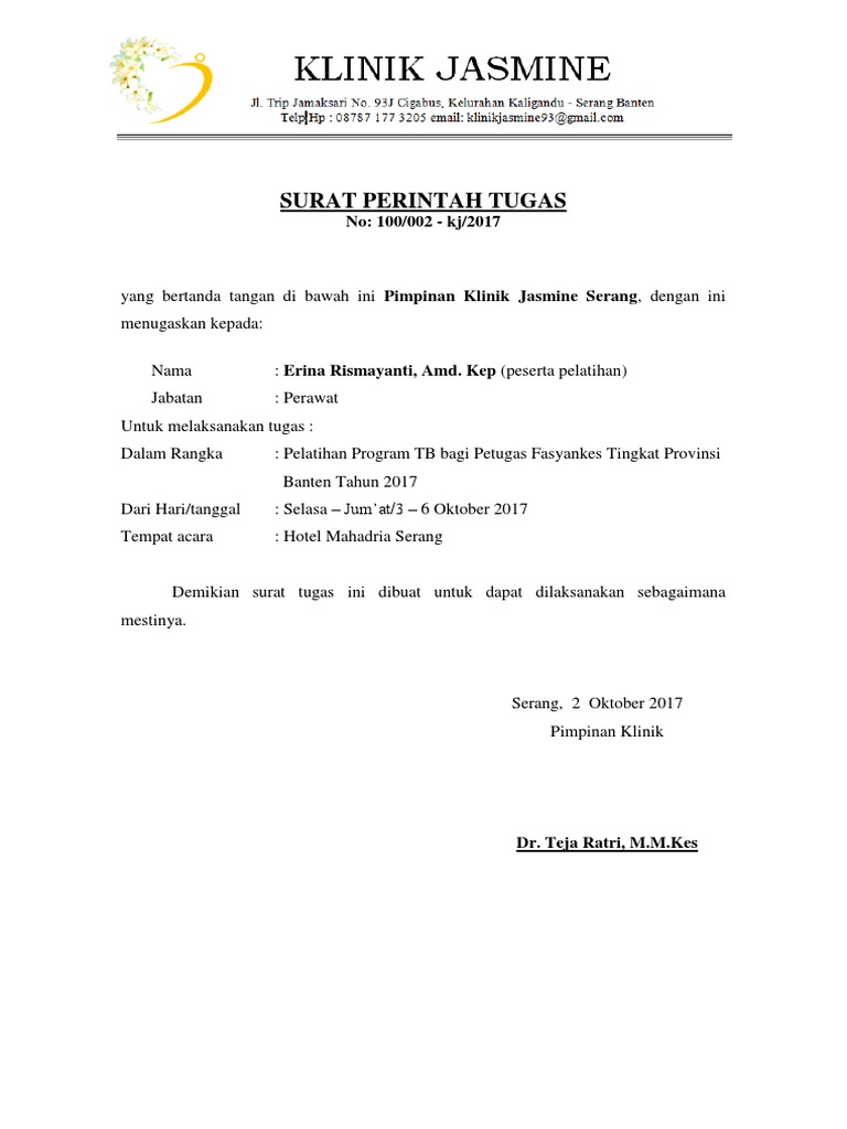 Format Surat Tugas | PDF