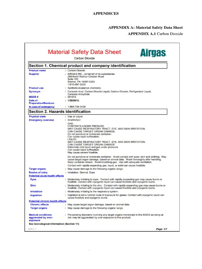 Appendices | PDF | Physical Sciences | Chemical Substances