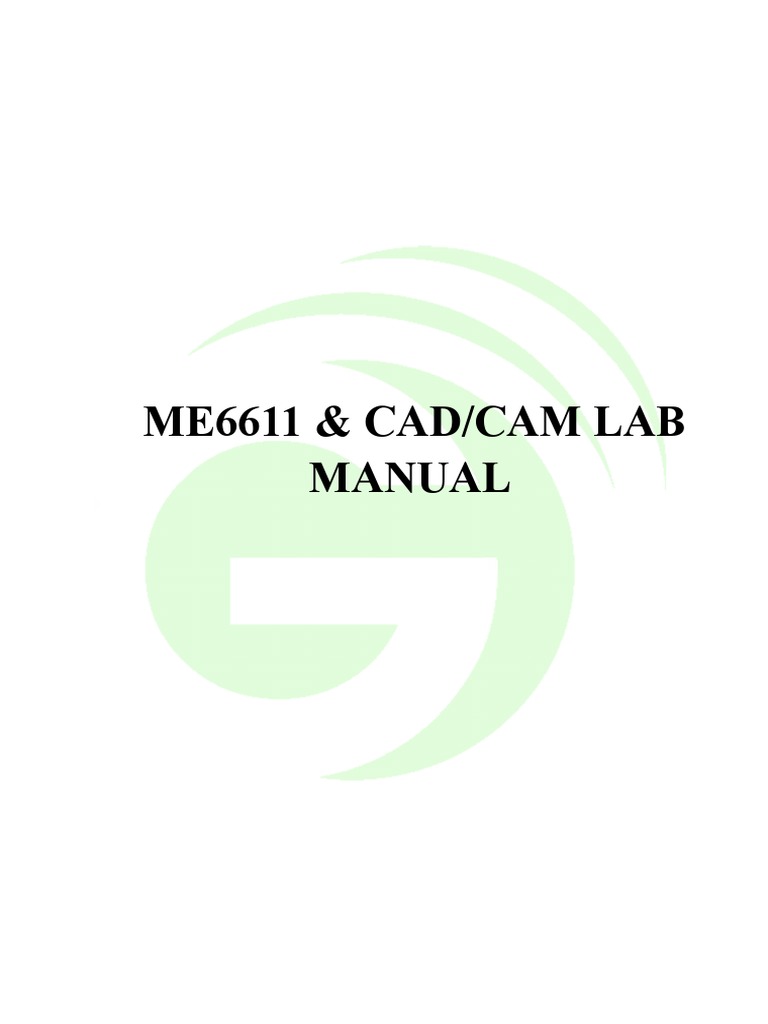 Me6611 - Cadcam Manual - Record | PDF | Numerical Control | Computer ...