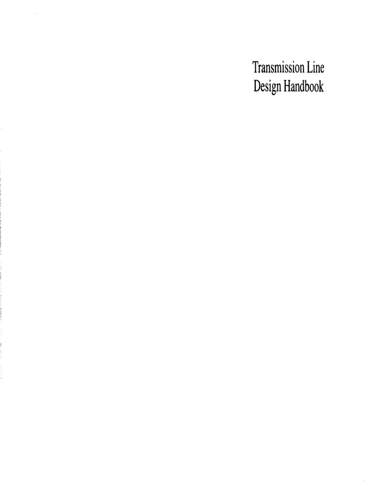Transmission Line Design Handbook Brian C Wadell PDF | PDF