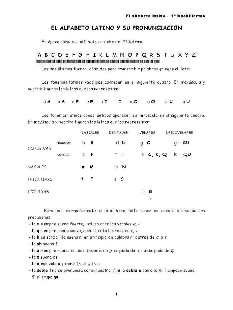 Alfabeto Latino | PDF | latín | Alfabeto