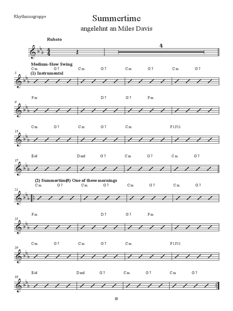 Summertime - Leadsheet | PDF