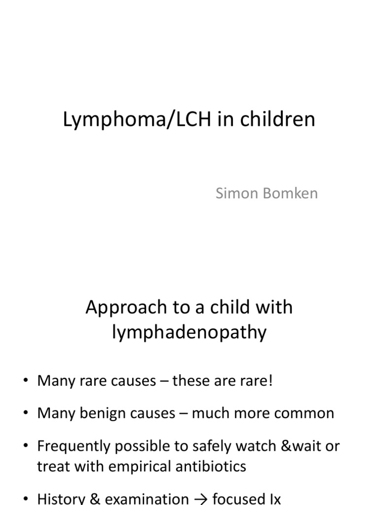 Lymphoma/LCH in Children: Simon Bomken | PDF | Lymphoma | Health Sciences