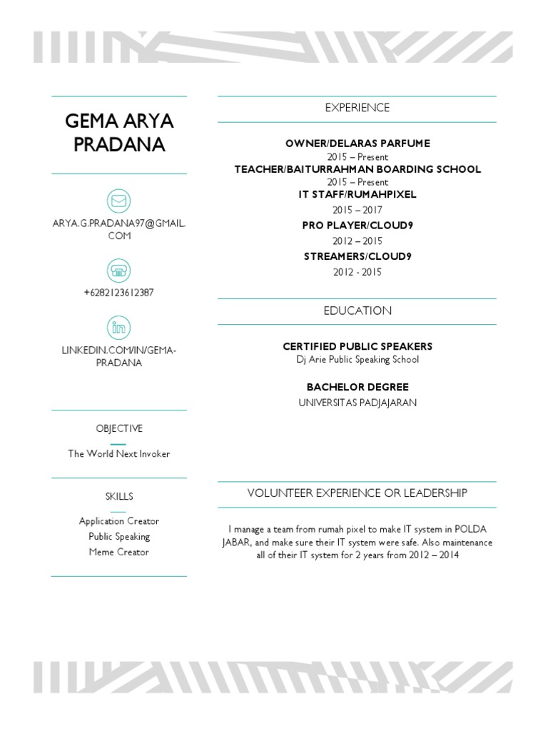 Gema Arya Pradana CV | PDF