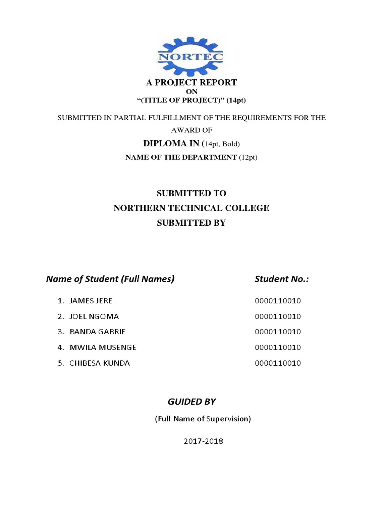 Proposed Report Format | PDF