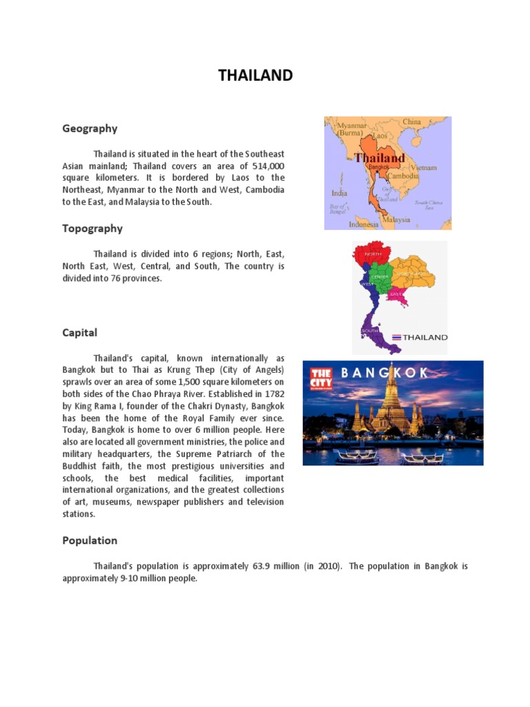 A Comprehensive Overview of Thailand: Geography, Demographics, Culture ...