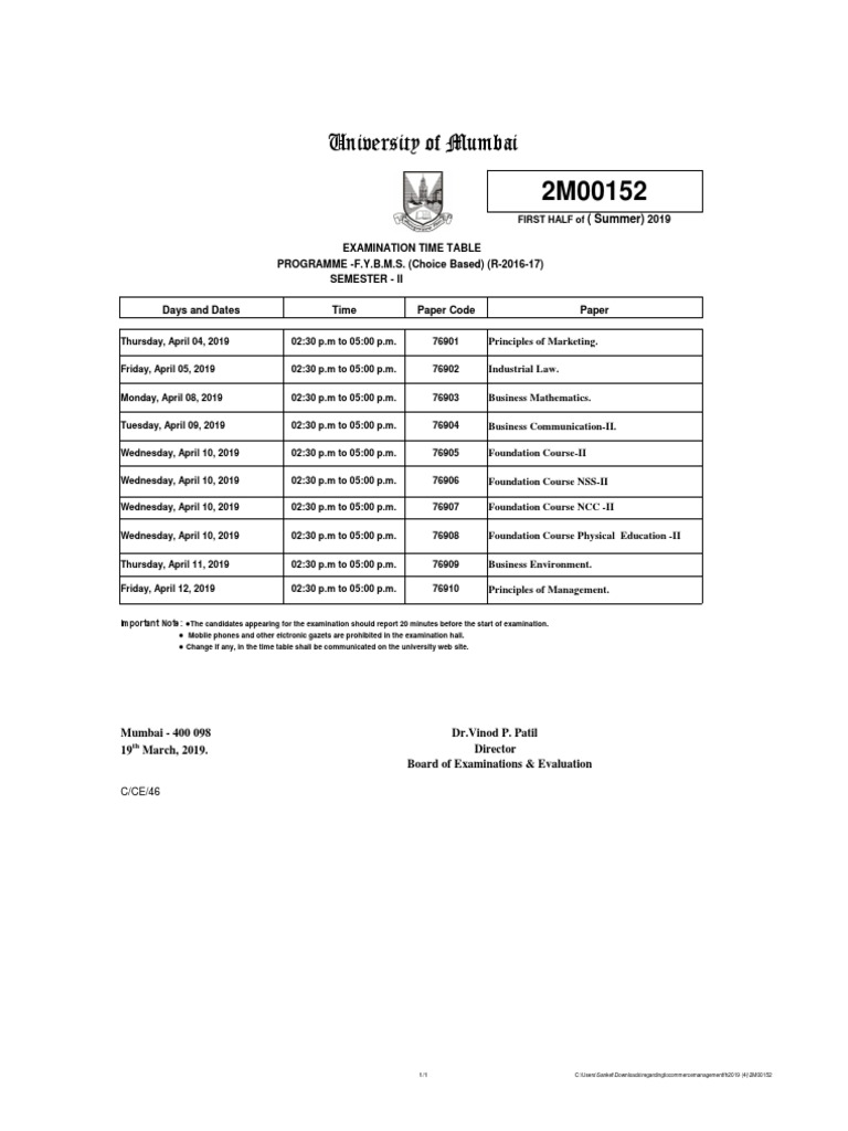 University of Mumbai: (Summer) | PDF | Telecommunications | Computing
