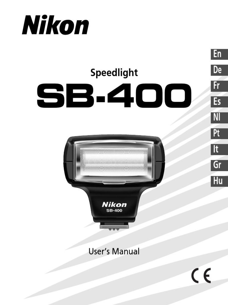 SB-400 Eu (9D DL) 09 PDF | PDF | Rechargeable Battery | Camera