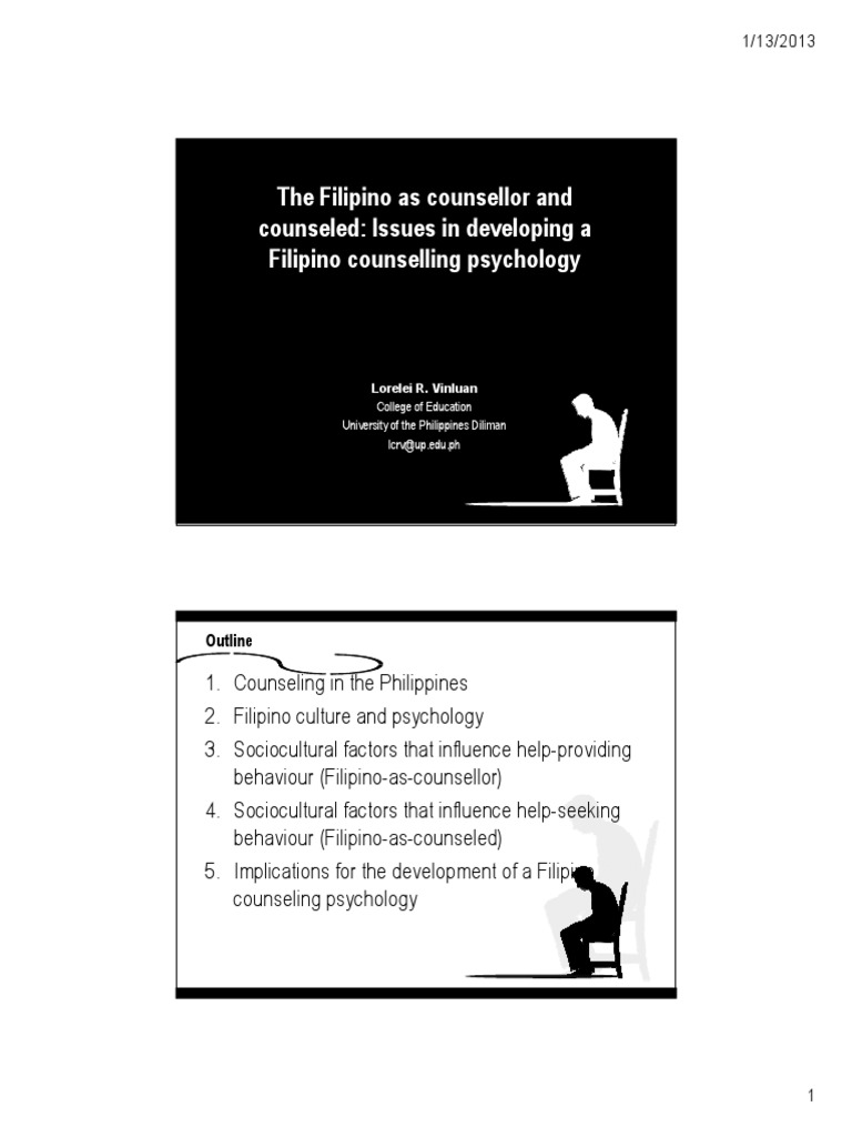 Filipino Counseling Psychology Development | PDF | Psychotherapy ...