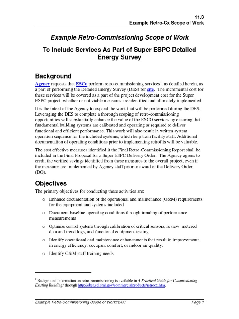 To Include Services As Part of Super ESPC Detailed Energy Survey | PDF ...