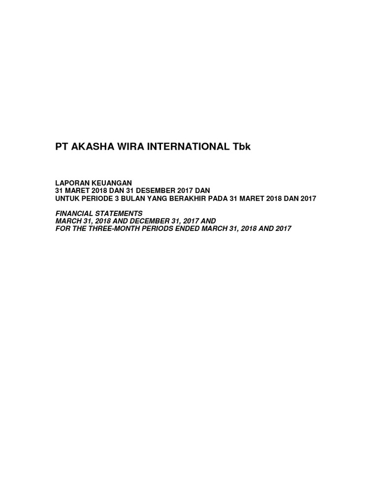 PT Akasha Wira International - MAR 18 PDF | PDF