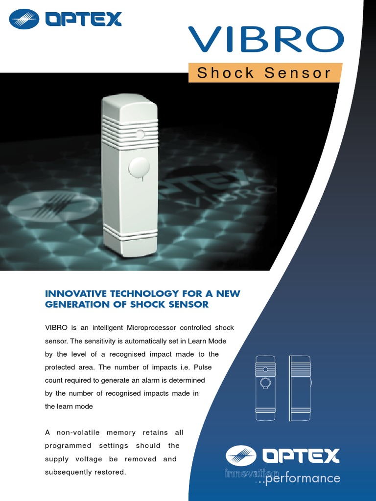 Optex Vibro Datasheet | PDF | Sensor | Electrical Components