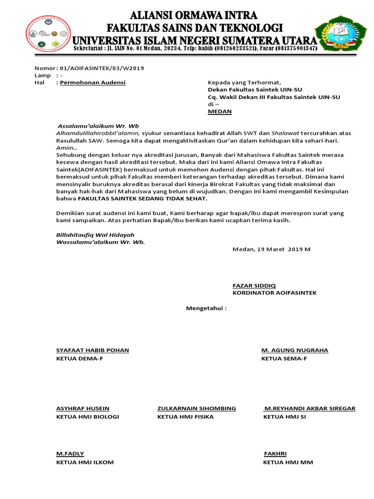 Contoh Surat Audiensi | PDF