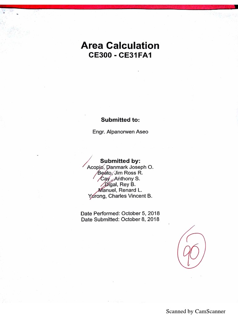 Area Calculation | PDF