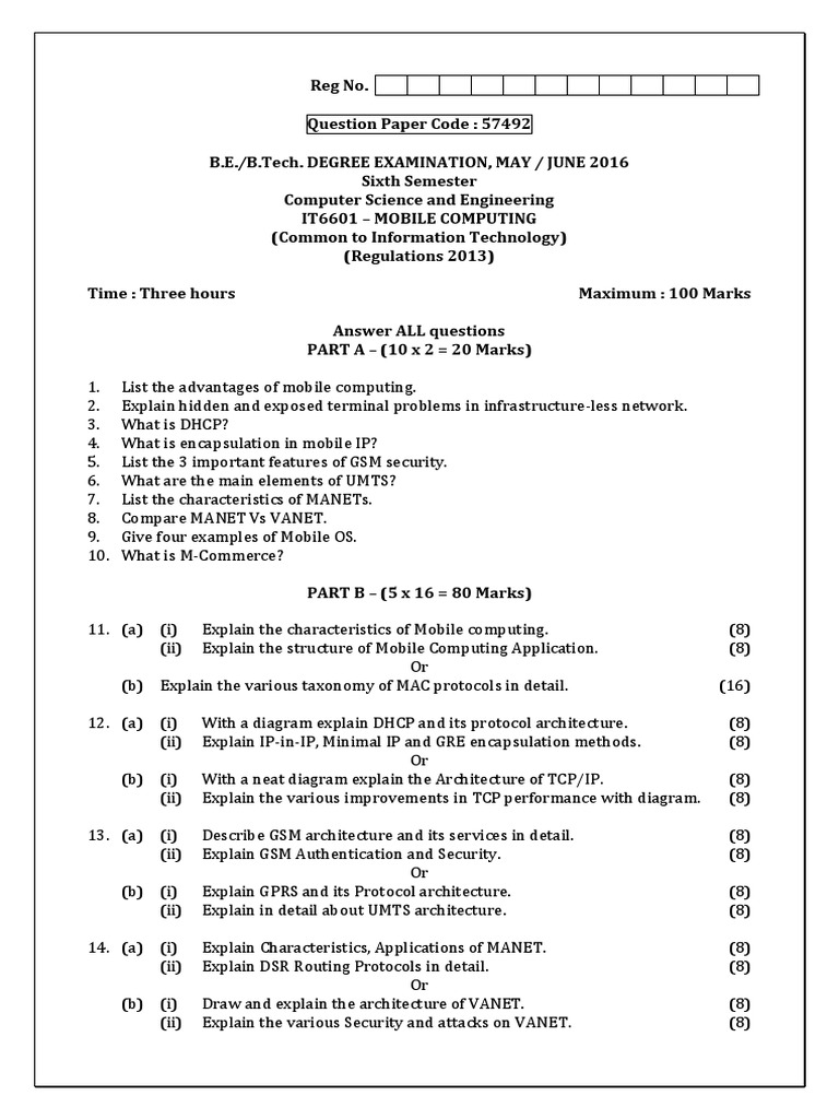IT6601 MC AU QP Reg 2013 | PDF | Wireless Ad Hoc Network | Computer Network IT6601 MC AU QP Reg 2013 | PDF | Wireless Ad Hoc Network | Computer Network