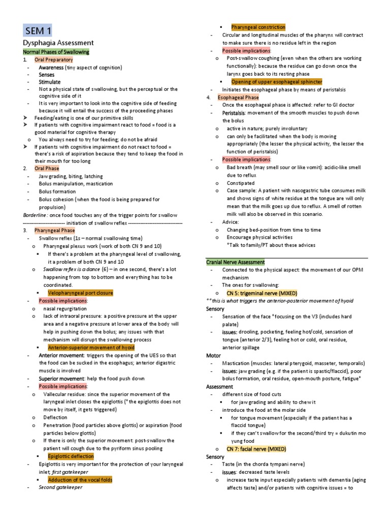 Dysphagia Assessment | PDF | Human Anatomy | Human Head And Neck