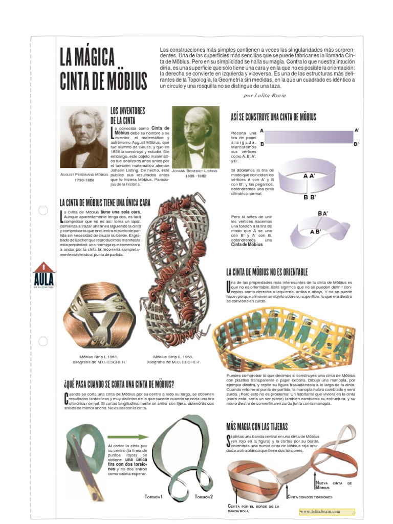La Fascinante Cinta de Möbius | PDF | Handedness | Geometría