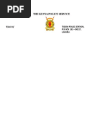 Kenya Police Abstract Application Form | PDF | Law | History