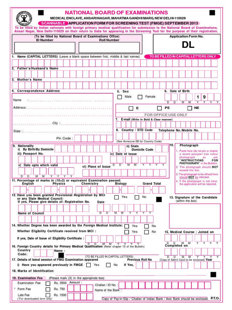 National Board of Examinations: Scannable | PDF | Identity Document ...