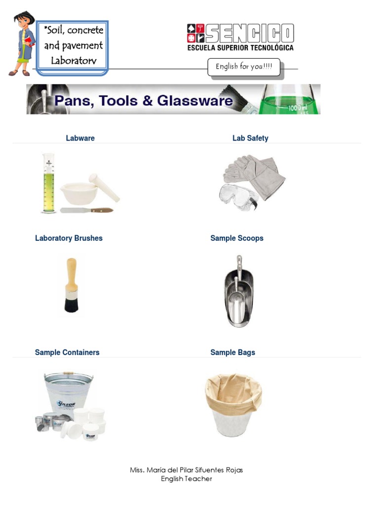 Soil, Concrete and Pavement Laboratory: Labware Lab Safety | PDF ...