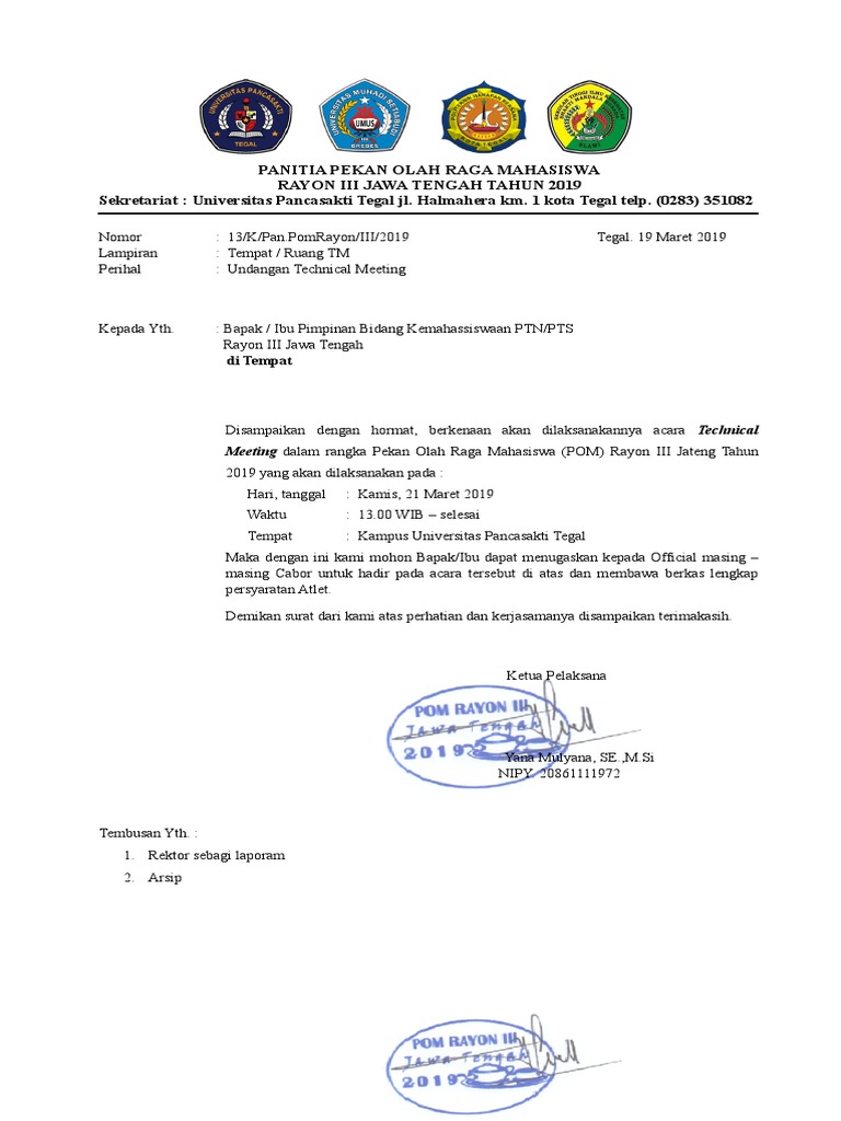 Surat Undangan TM | PDF