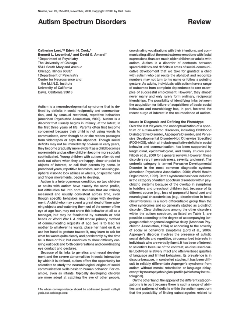 Autism Spectrum Disorders | PDF | Autism Spectrum | Asperger Syndrome