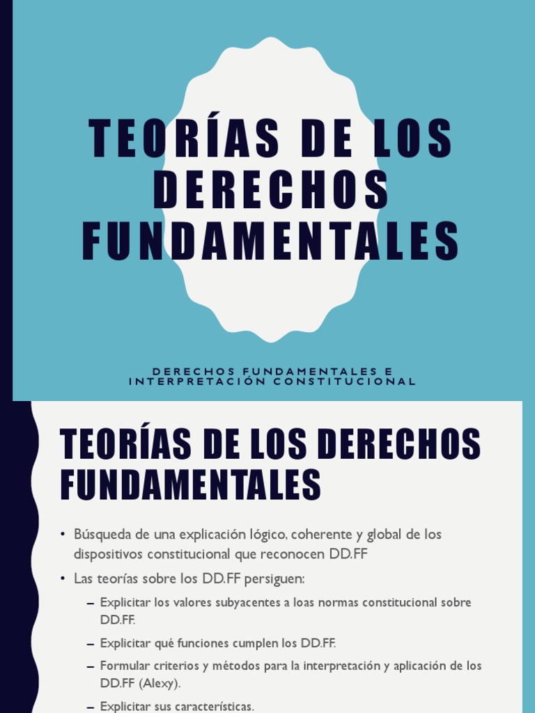 2018 03 20 Teorías de Los Derechos Fundamentales | Derecho Constitucional | Derechos
