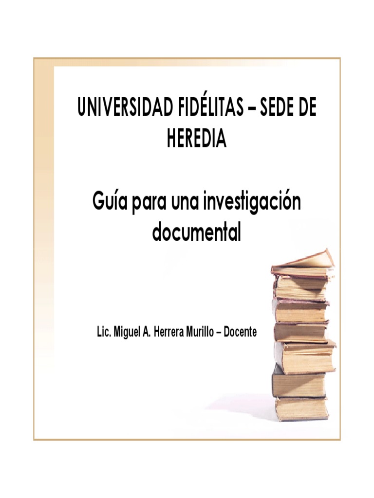 Guía para Una Investigación Documental PDF | PDF | Internet | Conocimiento