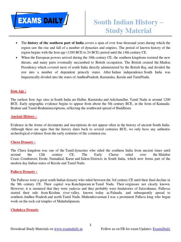 South Indian History - Study Material: Iron Age | Download Free PDF ...