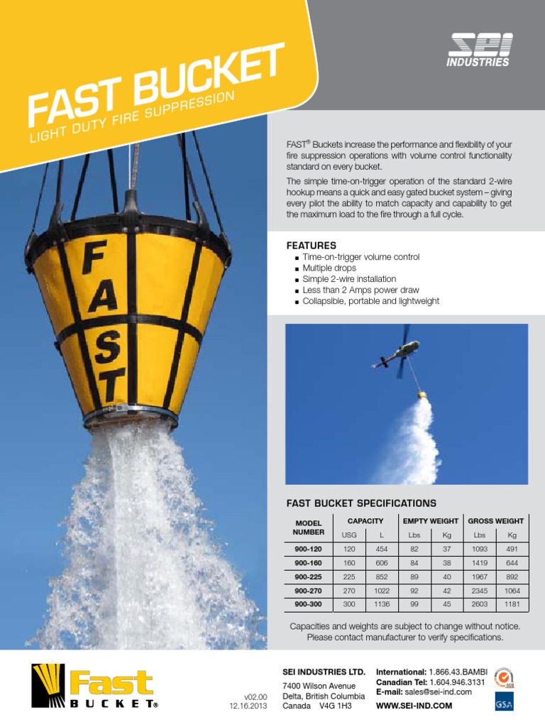 Fast Bucket: Light Duty Fire Suppression | PDF | Manufactured Goods