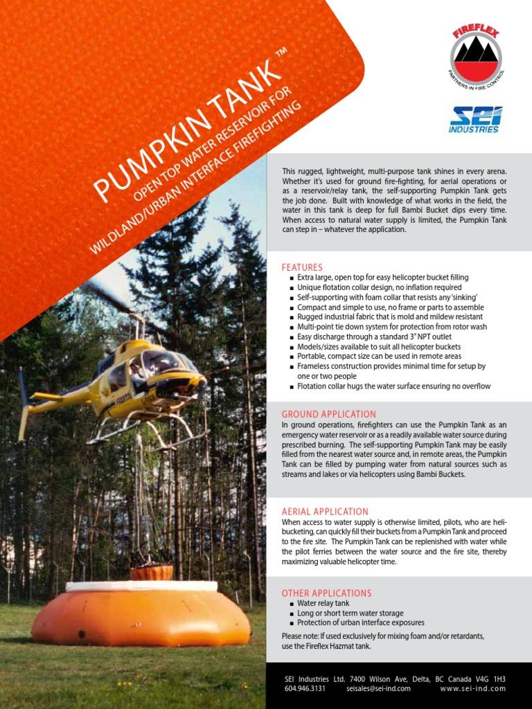 WEB Pumpkin Tank Brochure | PDF | Helicopter | Firefighting