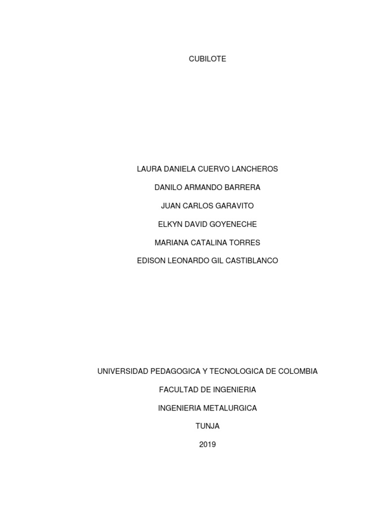 Uso del Cubilote en Fundición | PDF | Arrabio | Hierro