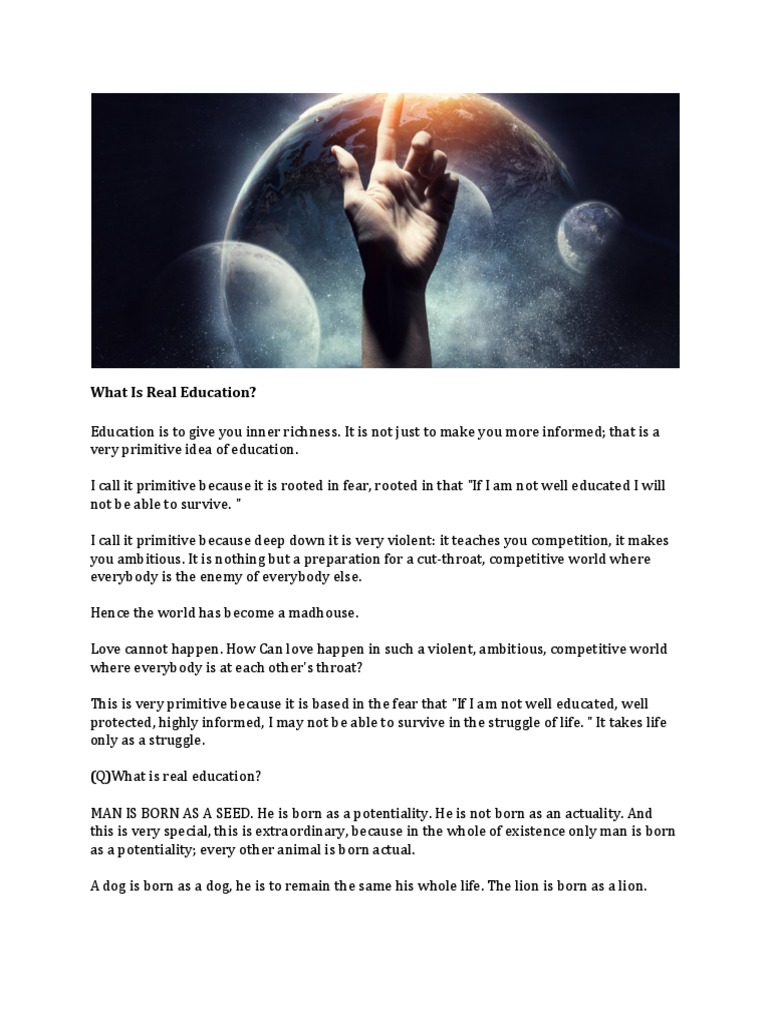 Understanding True Education Concepts | PDF | Philosophy | Self-Improvement