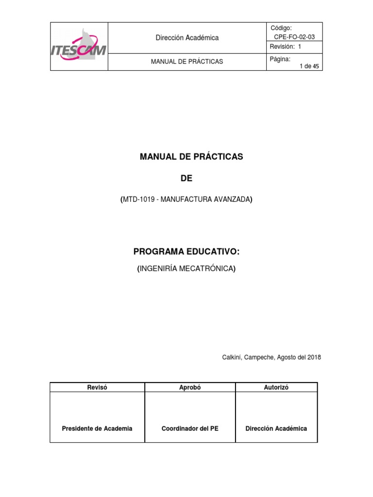 Manual de Prácticas Mavanzada - Imct - 1.18.19n | PDF | Control numerico | Programa de computadora