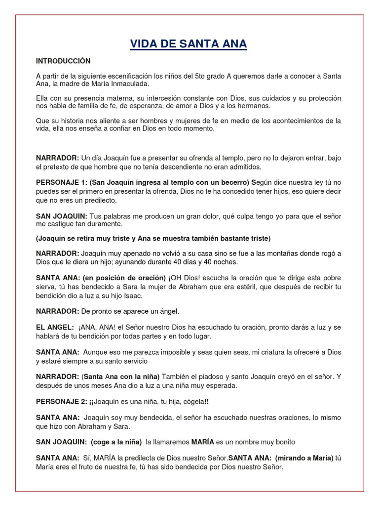 Santa Ana | PDF | María, madre de Jesús | Sarah