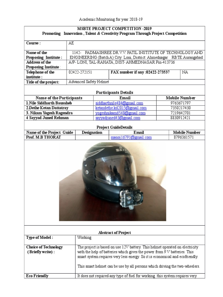 Msbte Project Competitio2 | PDF