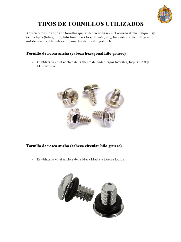 Tipos de Tornillos | PDF