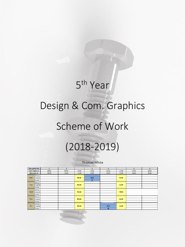DCG Scheme of Work | PDF | Educational Assessment | Drawing