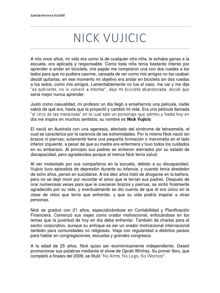 Nick Vujicic | PDF