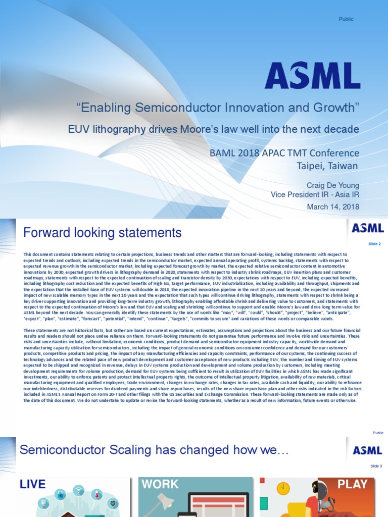 ASML Enabling Semiconductor Innovation | PDF | Photolithography ...