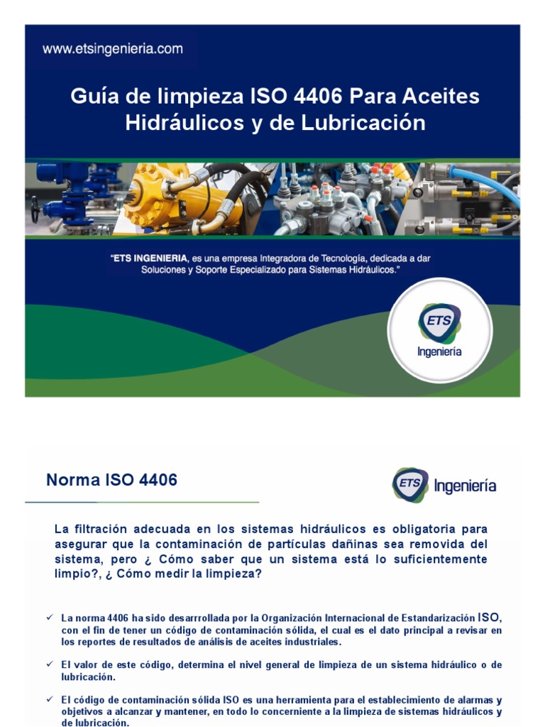 Norma Iso 4406 | PDF | Organización internacional para la ...
