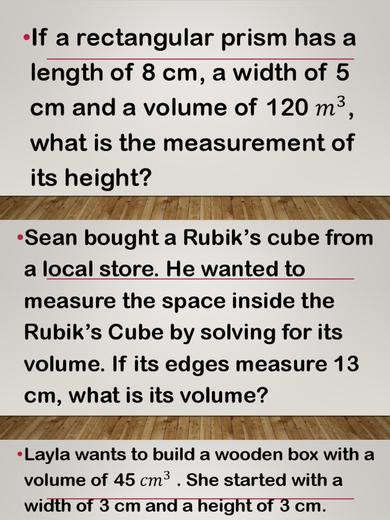 Word Problem Solving For Volume of Solid Figures | PDF
