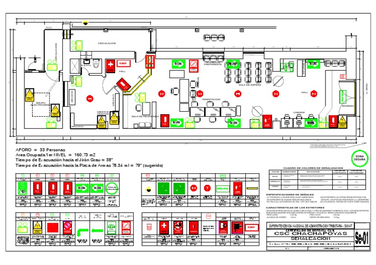 Plano de Seguridad CACI y Aforo | PDF | Protección activa contra ...