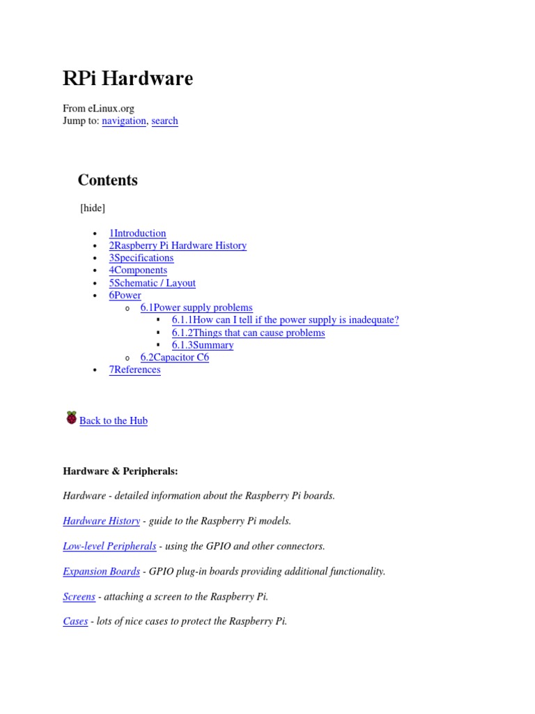 RPi Hardware | PDF | Raspberry Pi | Computer Architecture