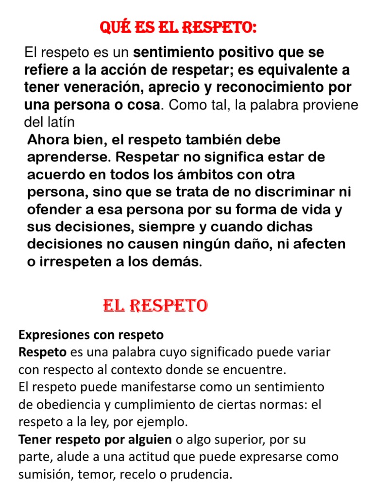 El Respeto | PDF