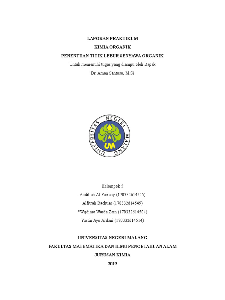 Penentuan Titik Lebur Senyawa Organik | PDF | Sains & Matematika