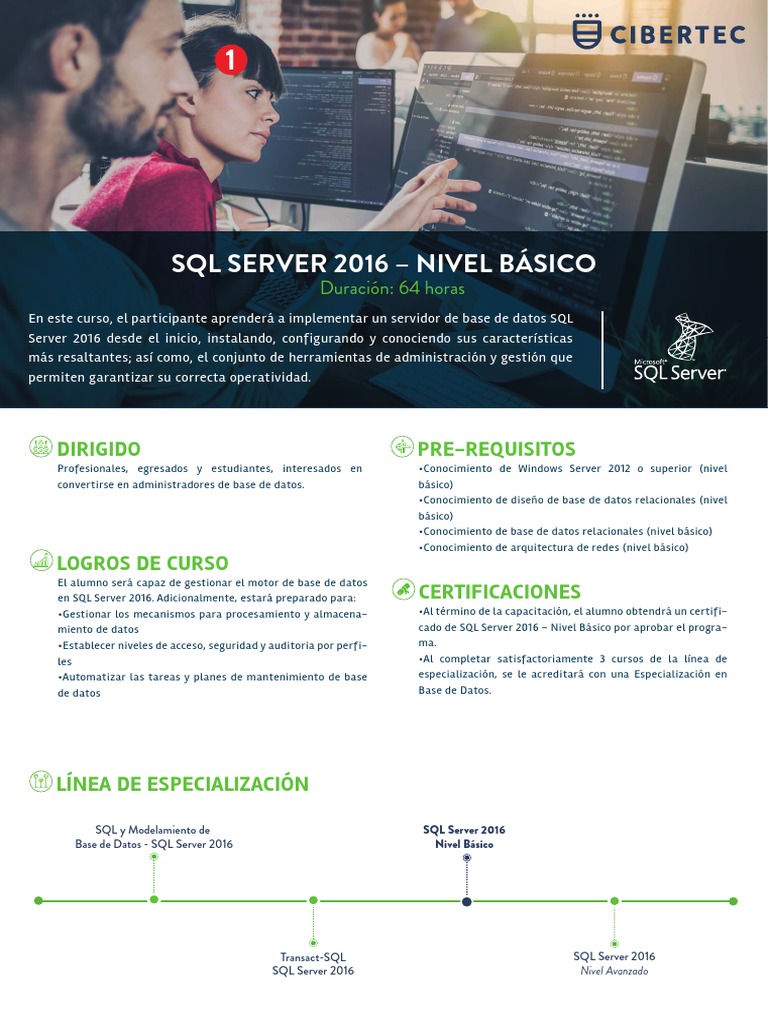 SQL Server 2016 Nivel Basico | PDF | Servidor SQL de Microsoft | SQL