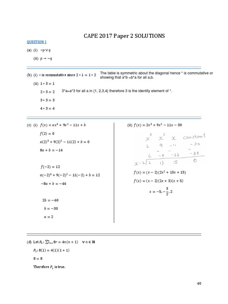 Cape-Pure-Maths-Unit-1-Paper-2-Solutions-2011-2017-PDF.pdf | Function ...