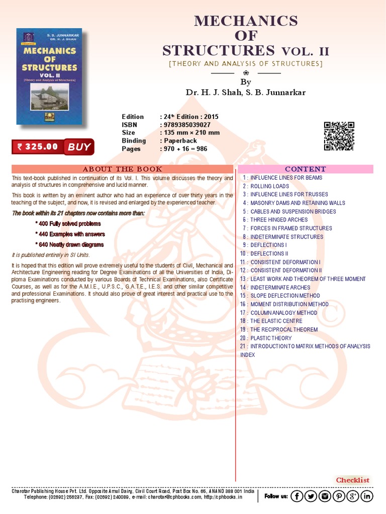 Mechanics of Structure II PDF | PDF | Truss | Beam (Structure)